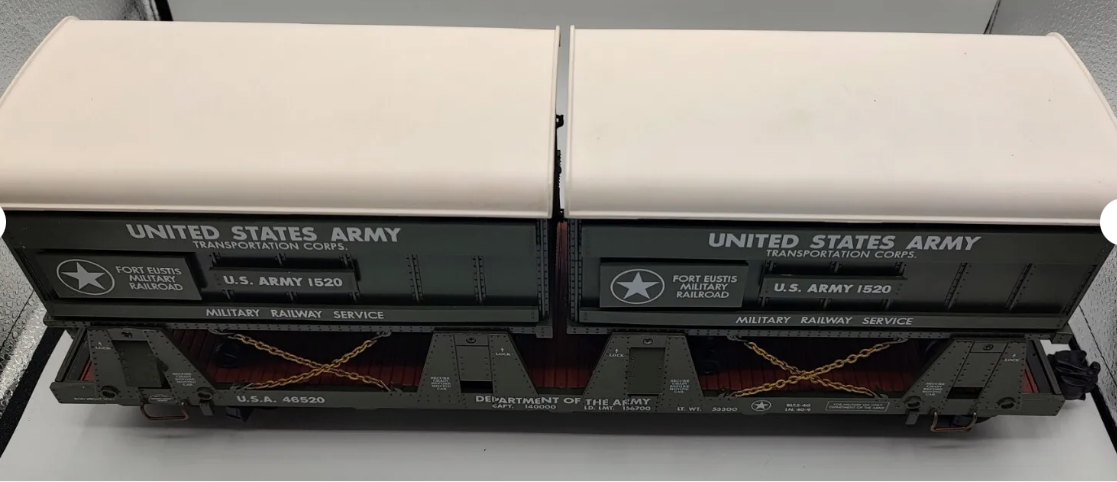G scale train - Aristocraft ART-46520 US Army Piggyback Flatcar with 2 ...