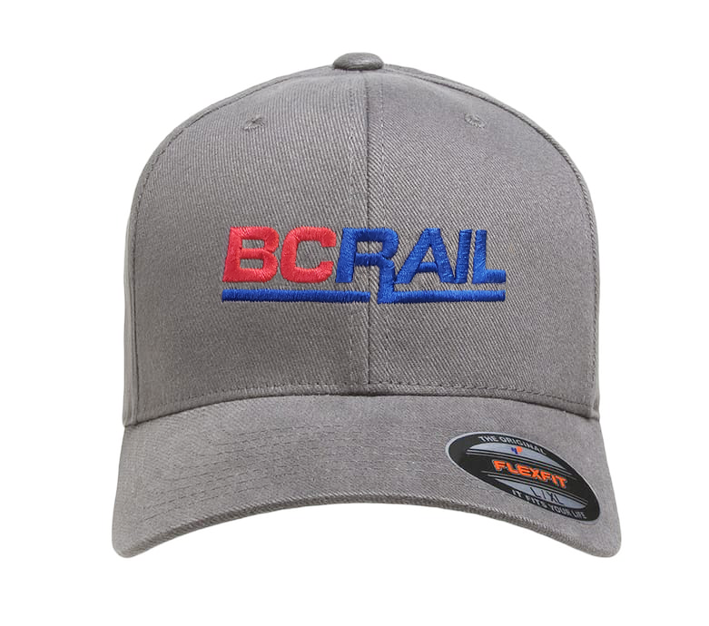 Railway Cap - BC Rail Flexfit Embroidered Cap – Railway Museum of ...